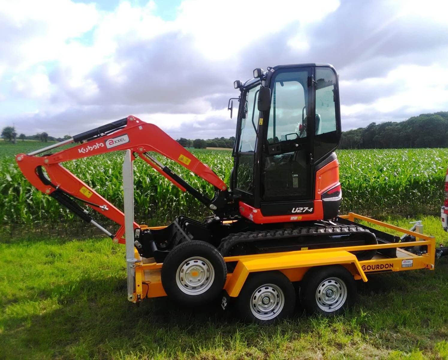 Remorques pour mini pelles et engins de chantier - Axxel